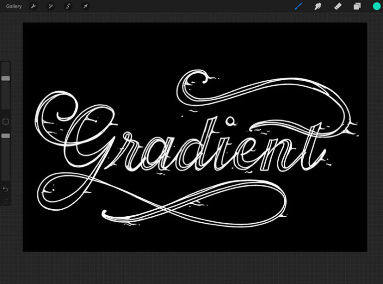 Gradient Lettering Tutorial with Free Procreate Brushes - iPad Calligraphy