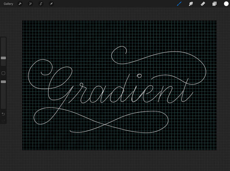 Gradient Lettering Tutorial with Free Procreate Brushes - iPad Calligraphy