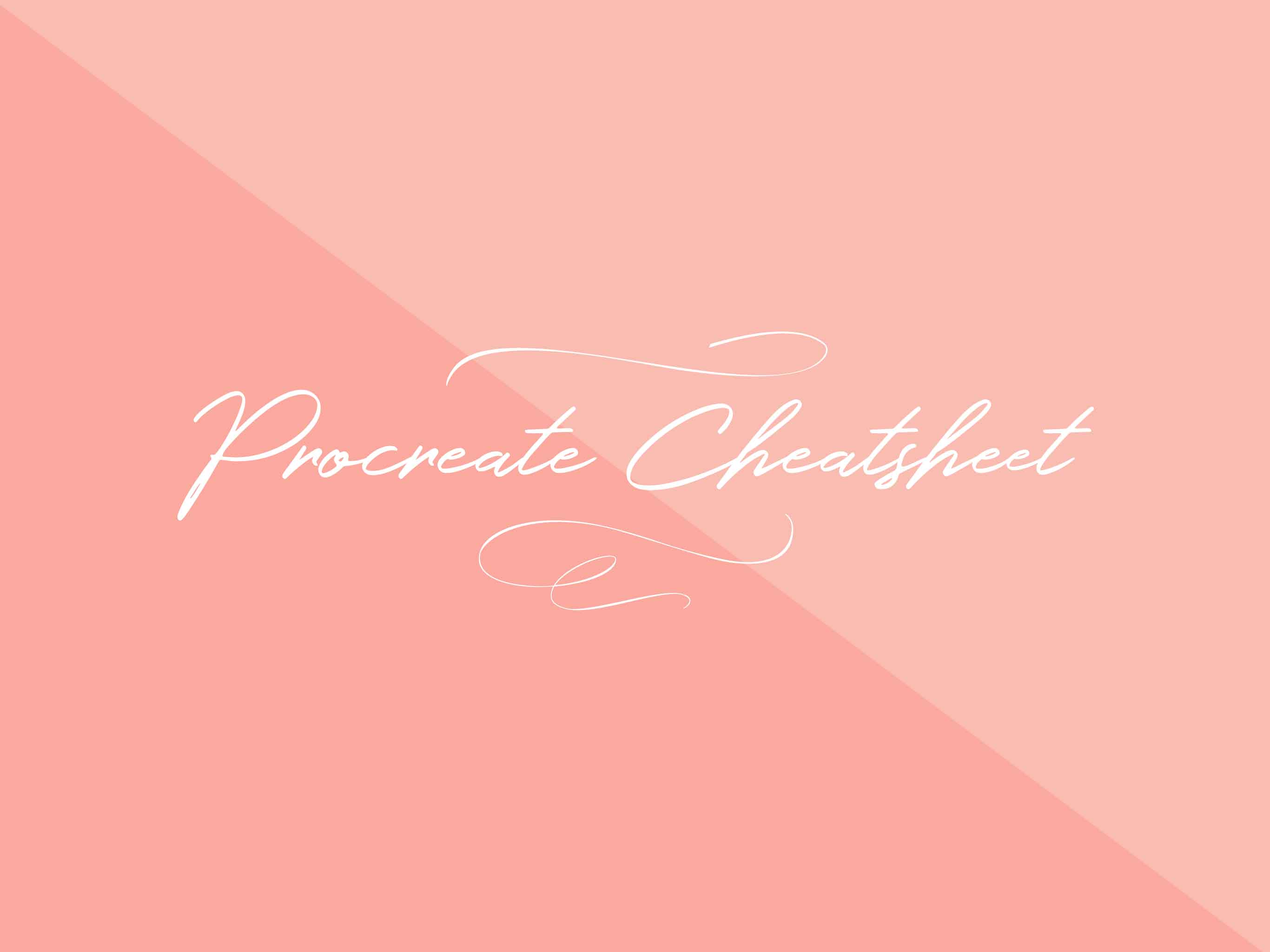 Procreate Cheat Sheet Free Download Ipad Calligraphy 4849