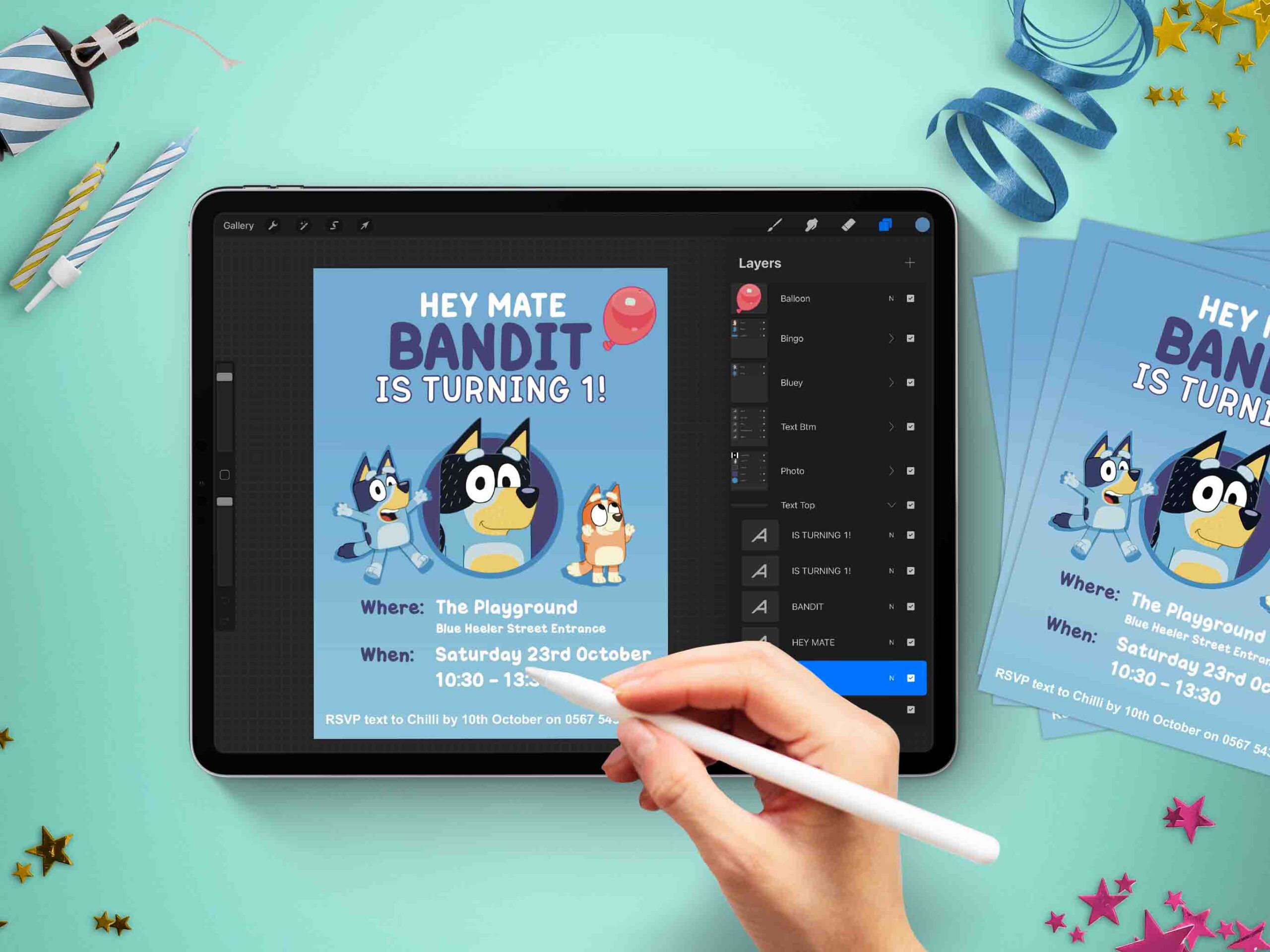 How To Make A Birthday Invitation In Procreate IPad Calligraphy
