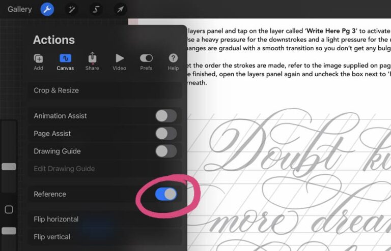 How to use Procreate’s Reference Feature for Calligraphy - iPad Calligraphy