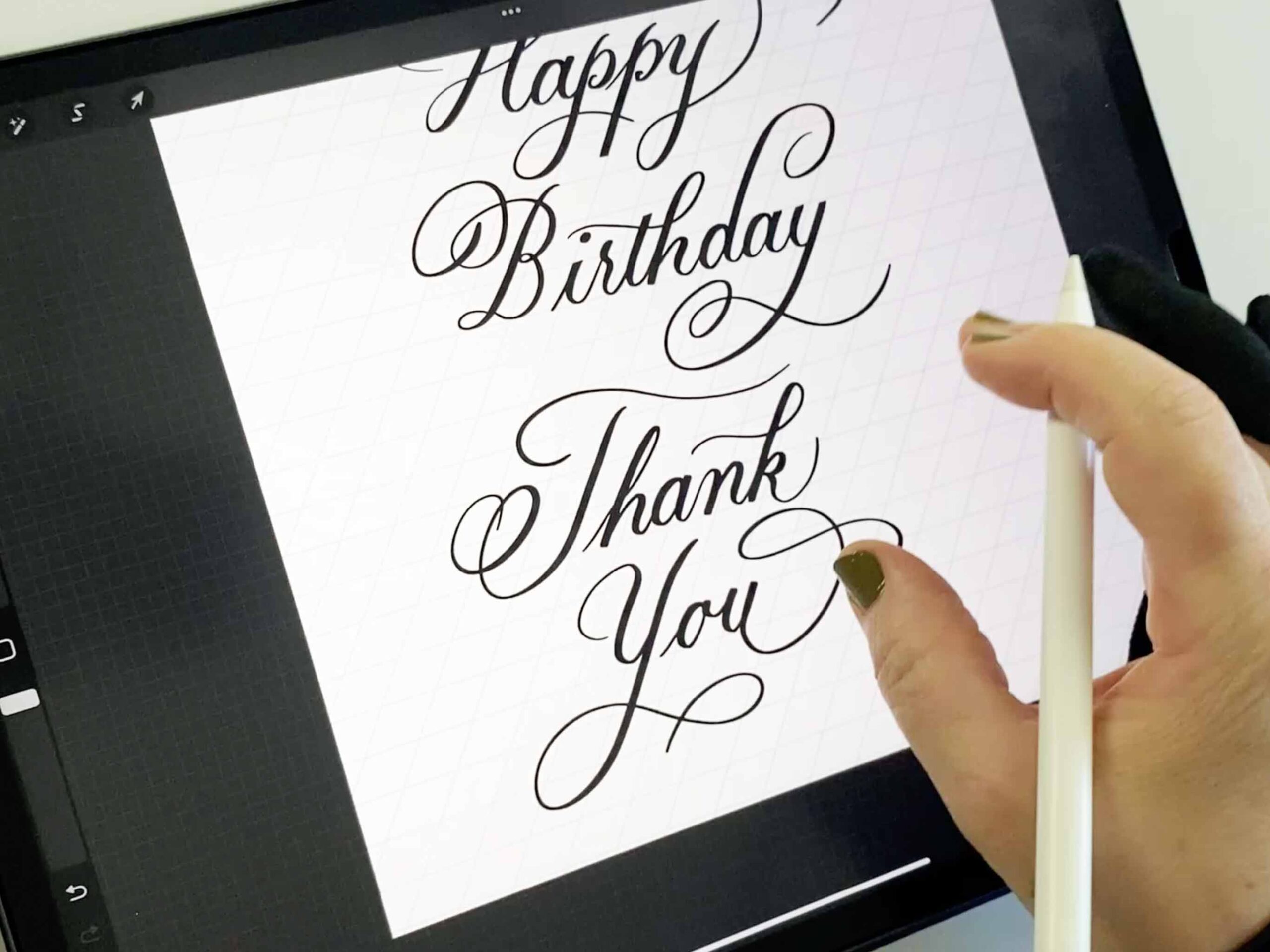 ‘Greetings’ Lettering in Procreate (free brushes) - iPad Calligraphy